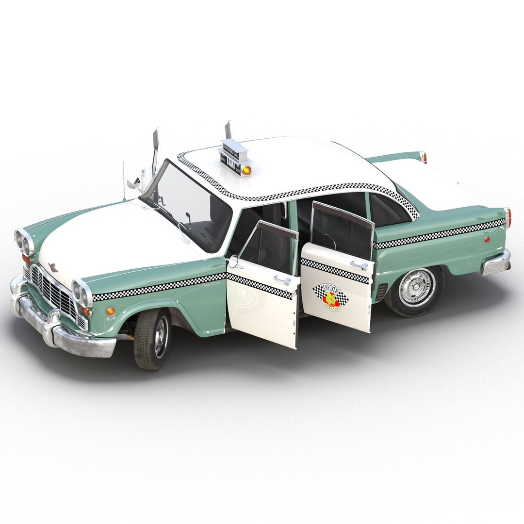 checker taxicab 1982 rigged 3d max