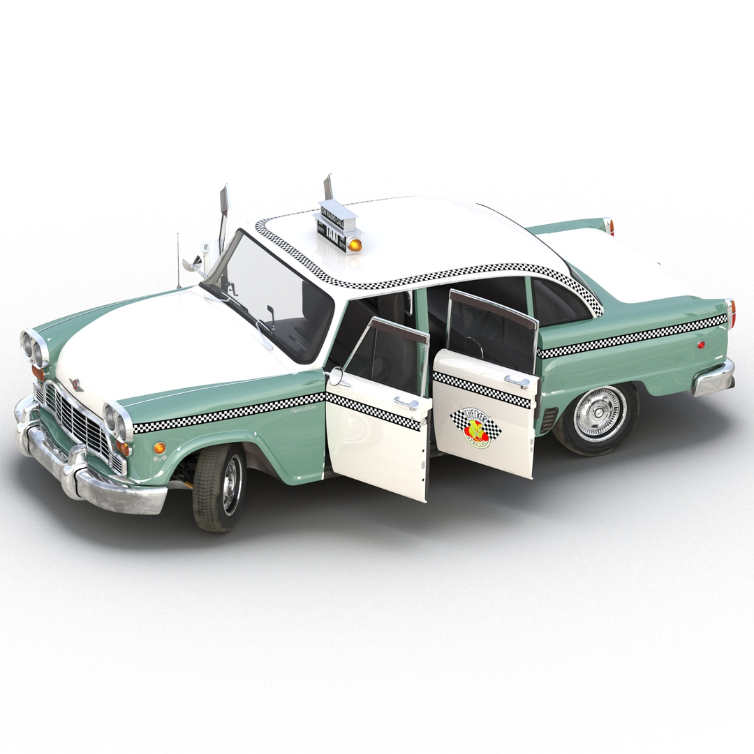 checker taxicab 1982 rigged 3d max