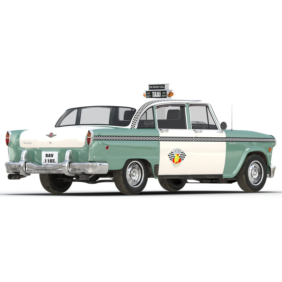 checker taxicab 1982 rigged 3d max