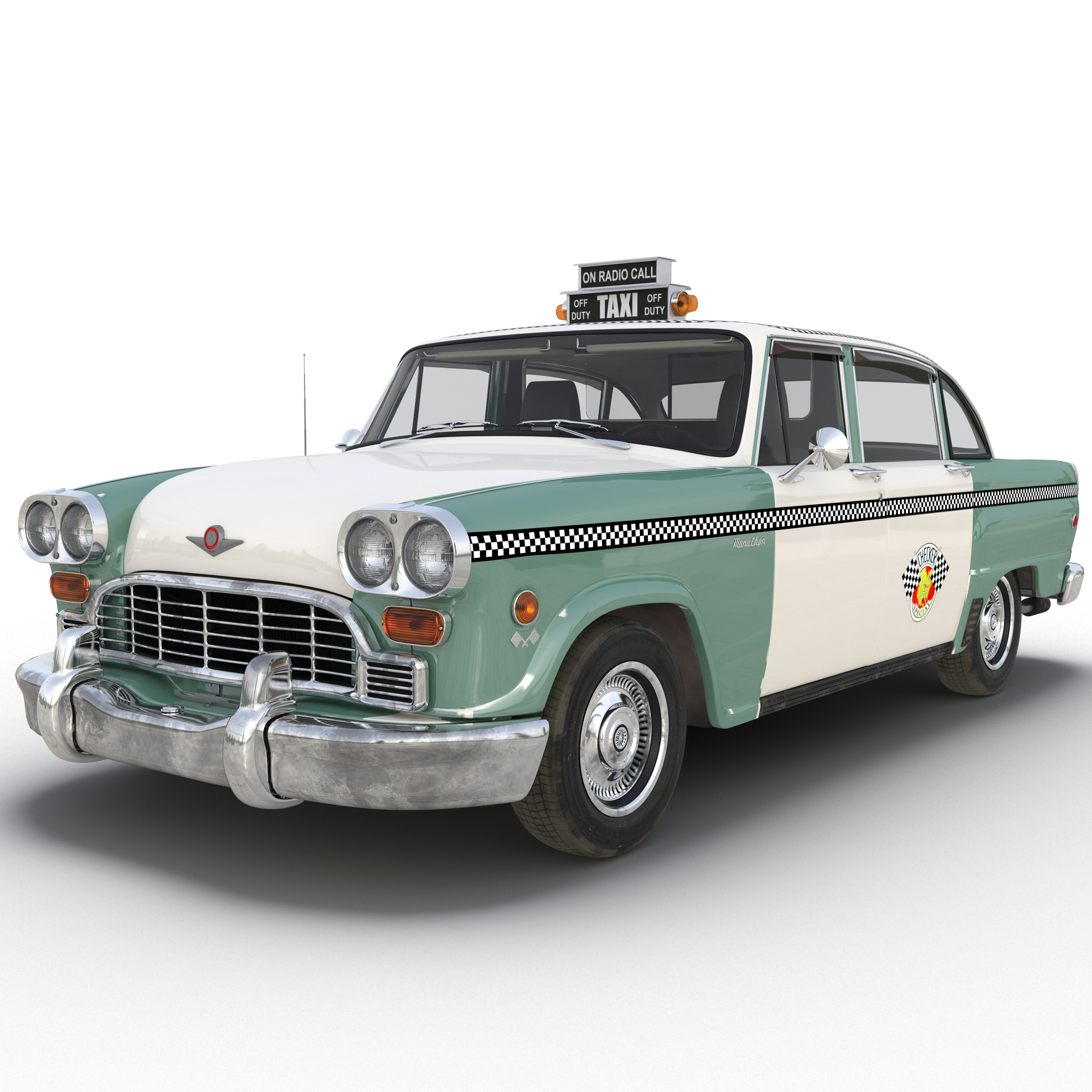 checker taxicab 1982 rigged 3d max