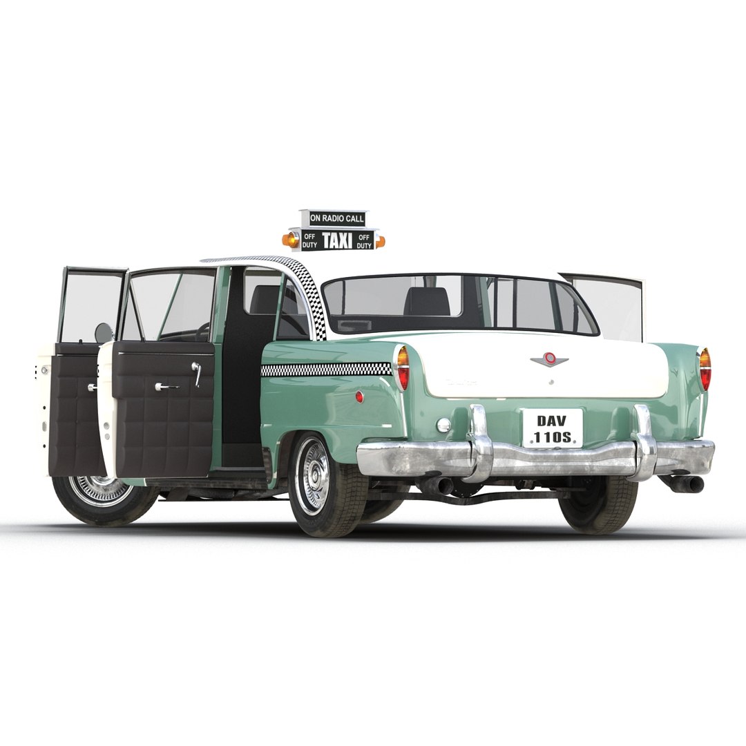 checker taxicab 1982 rigged 3d max