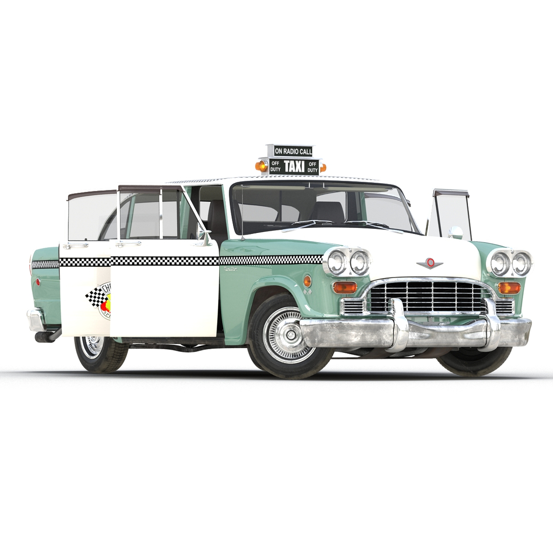 checker taxicab 1982 rigged 3d max