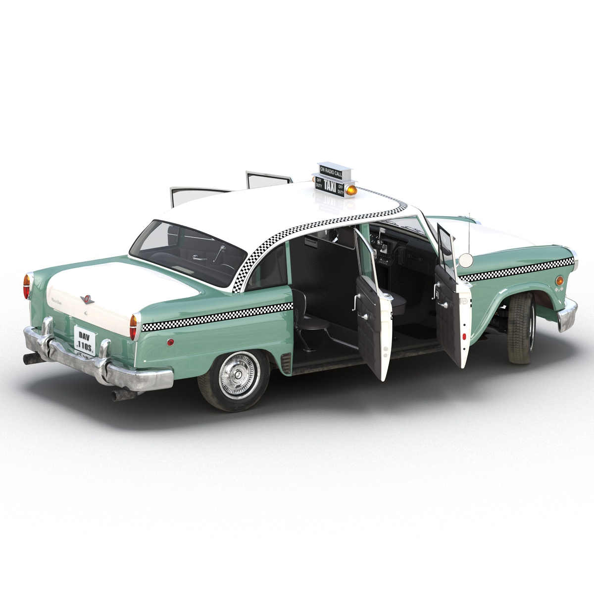 checker taxicab 1982 rigged 3d max