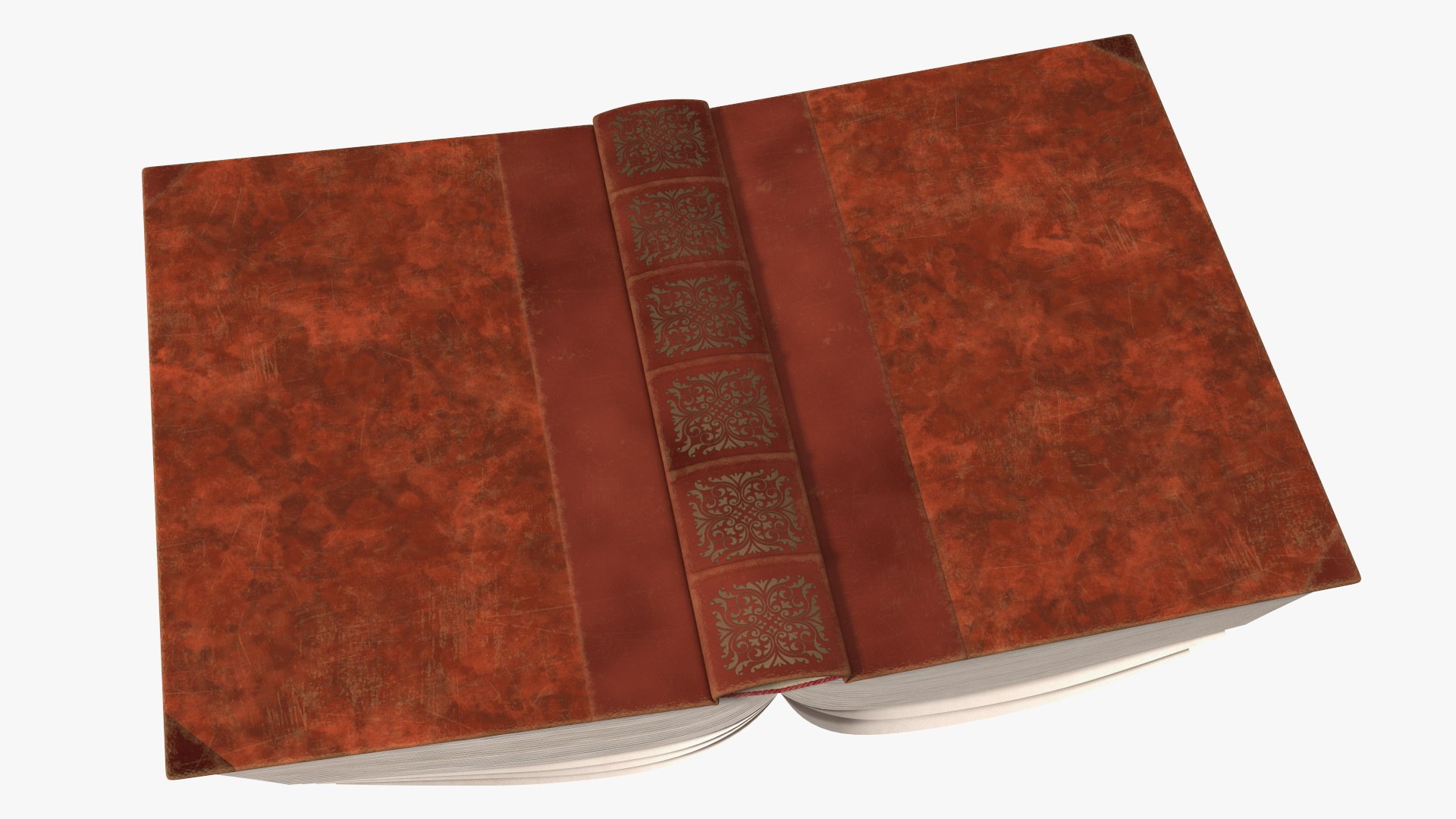 3D Model Open Hardcover Book English Text Red - TurboSquid 2246343