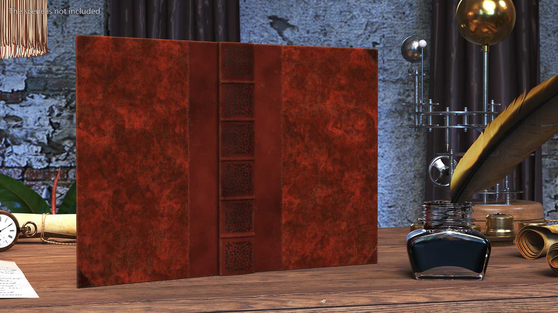 3D Model Open Hardcover Book English Text Red - TurboSquid 2246343