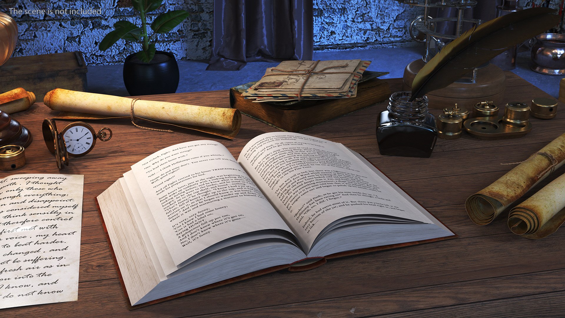 3D Model Open Hardcover Book English Text Red - TurboSquid 2246343