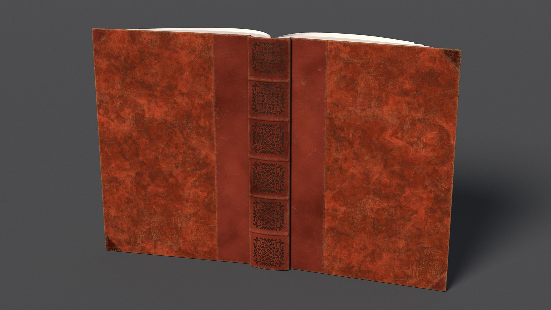 3D Model Open Hardcover Book English Text Red - TurboSquid 2246343