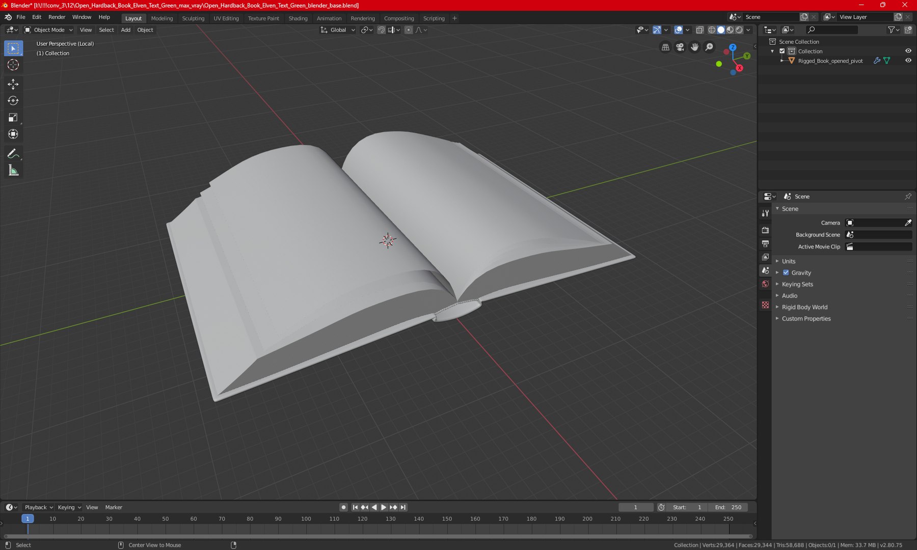 3D Model Open Hardcover Book English Text Red - TurboSquid 2246343