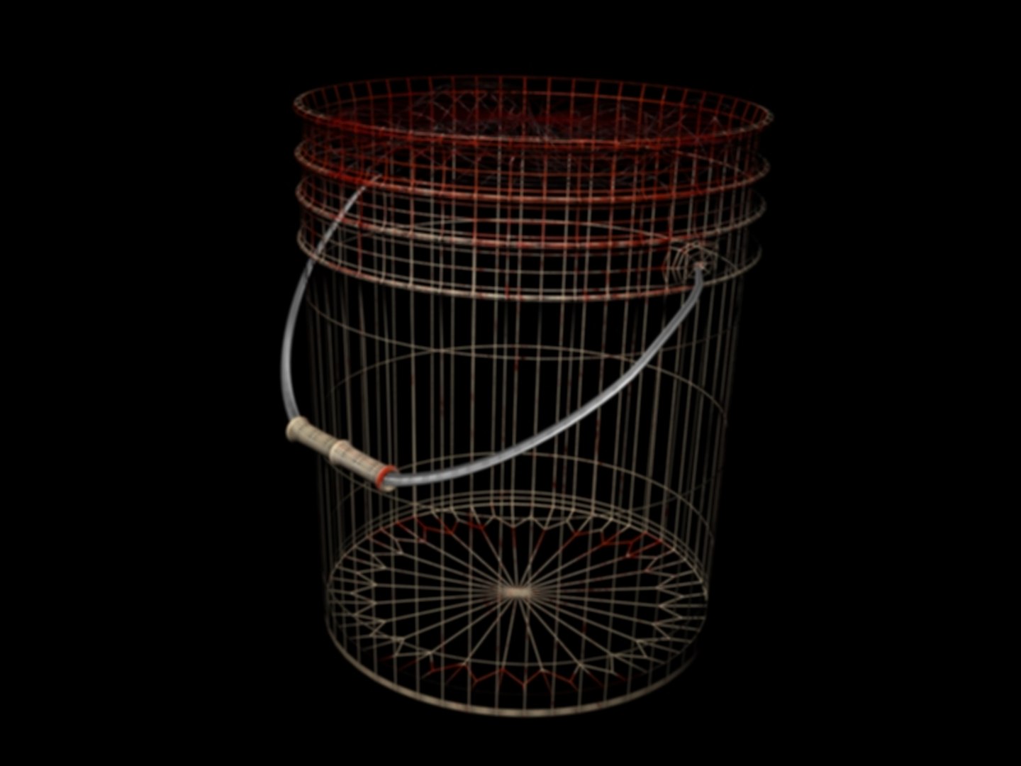 3d Model Bloody Bucket Blood