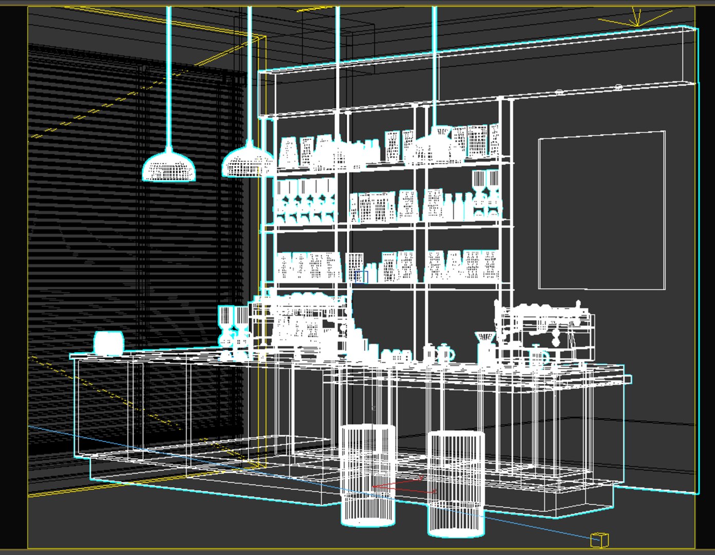 3D Model Coffeeshop Coffeehouse Cashier Barista Station Coffee Shop ...