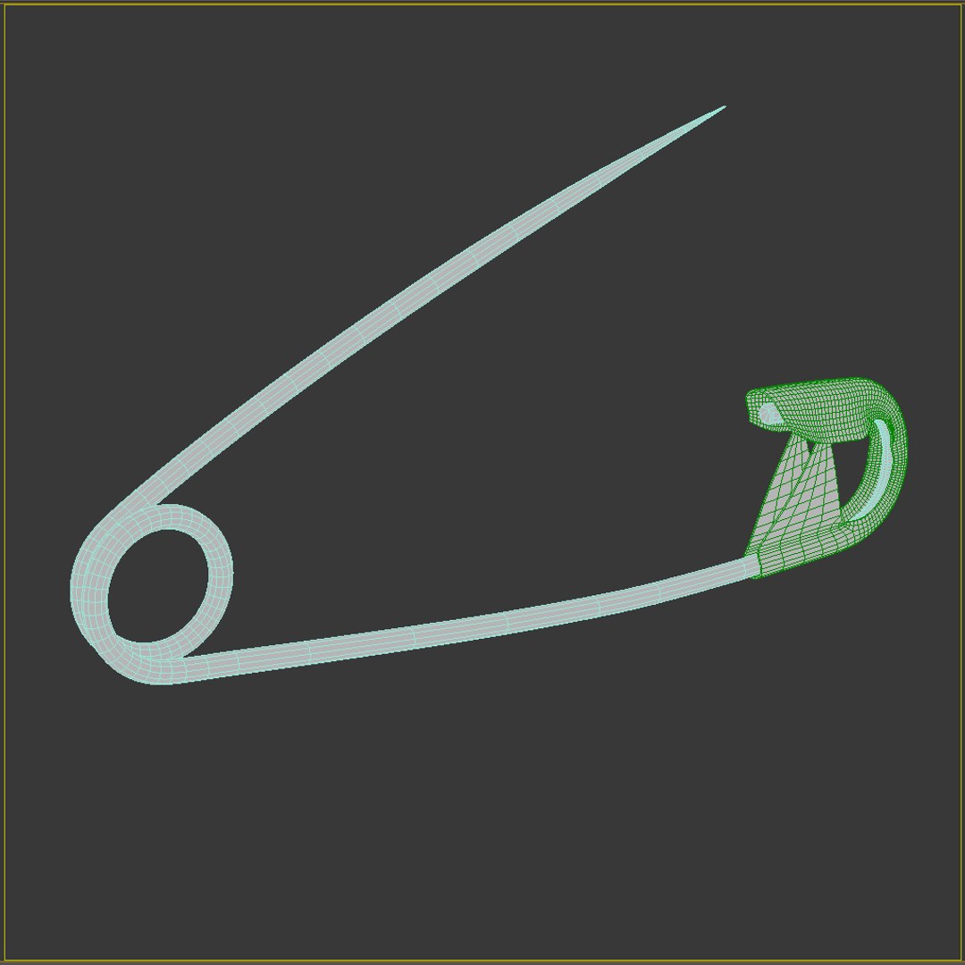 safety pin 3d model