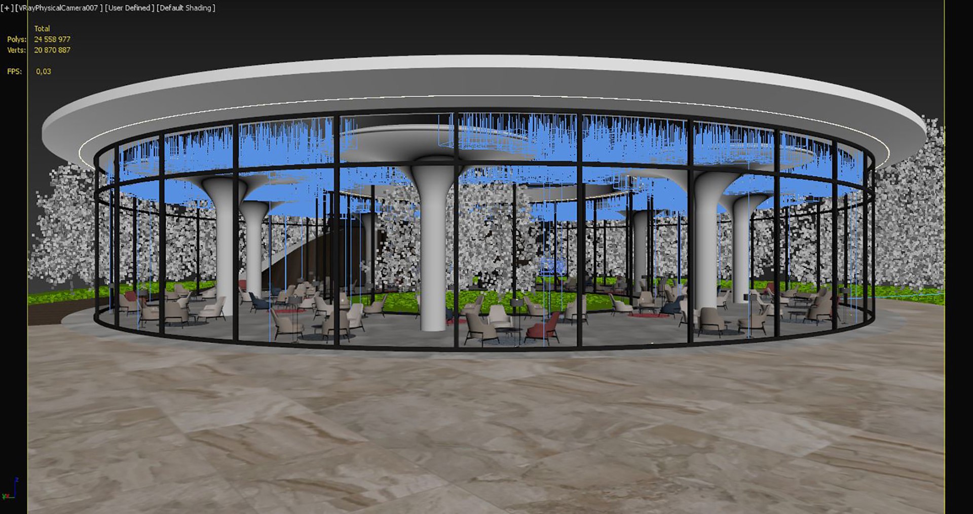 3D Model Interior And Exterior Modern Lounge - TurboSquid 1998419