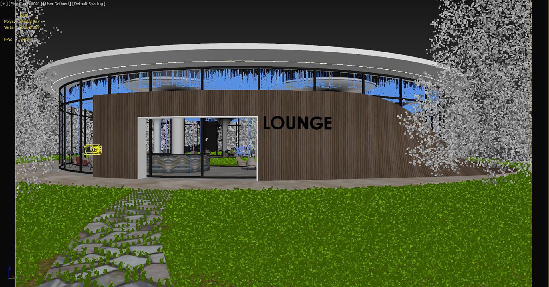 3D Model Interior And Exterior Modern Lounge - TurboSquid 1998419