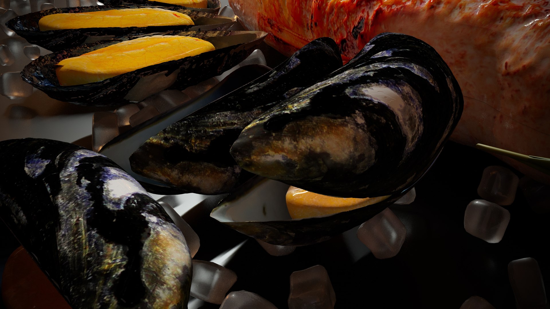 Grilled Fish And Seafood BBQ 3D Model - TurboSquid 2223713