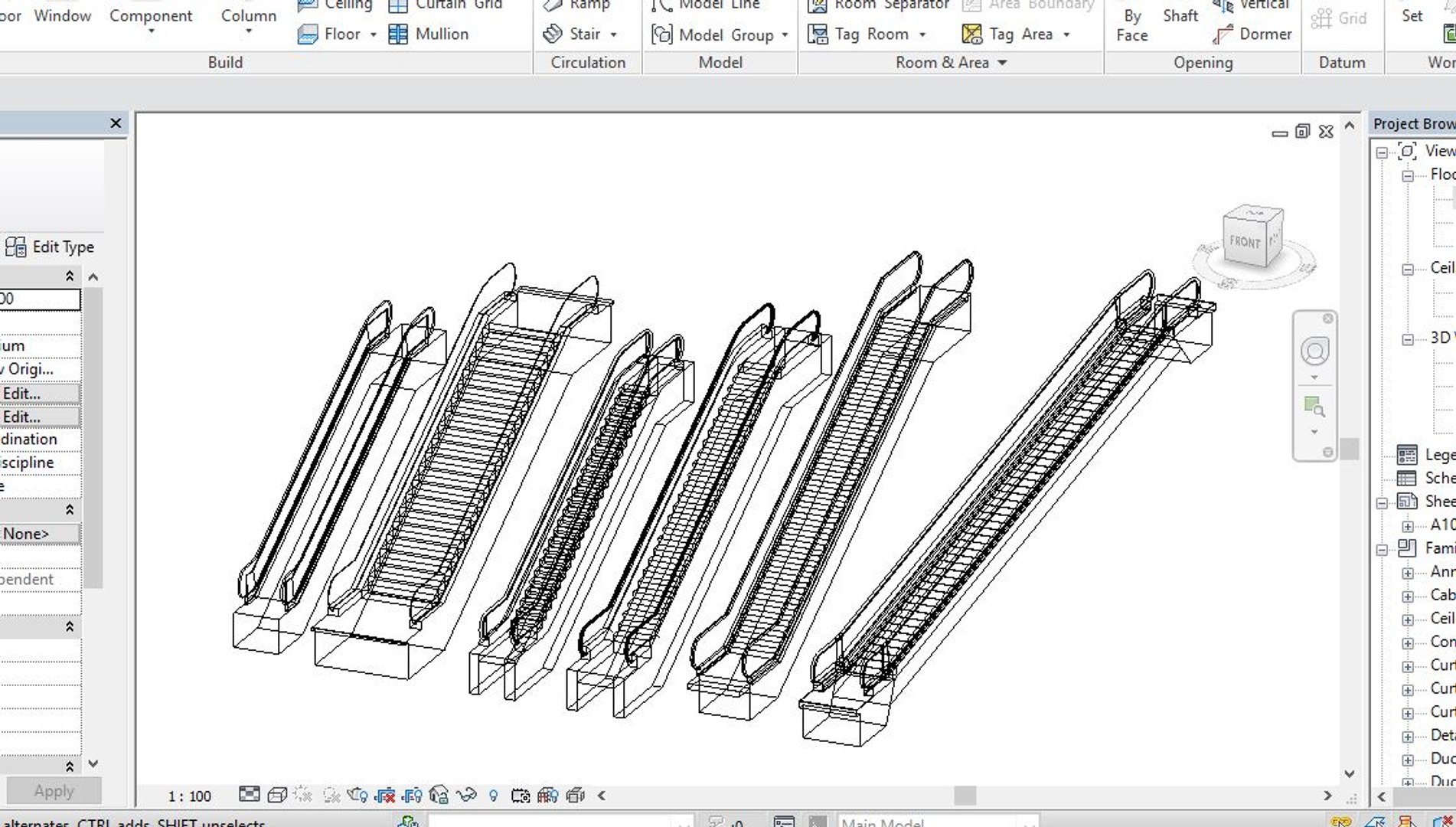 Revit 2015 6 Escalator Model - TurboSquid 1290418