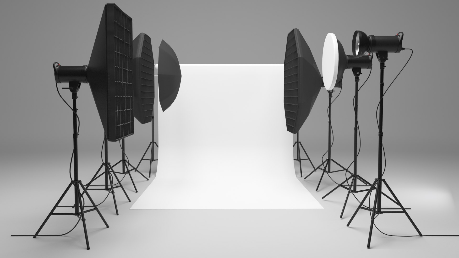 3D Studio Backdrop Lights Kit Model - TurboSquid 1434118