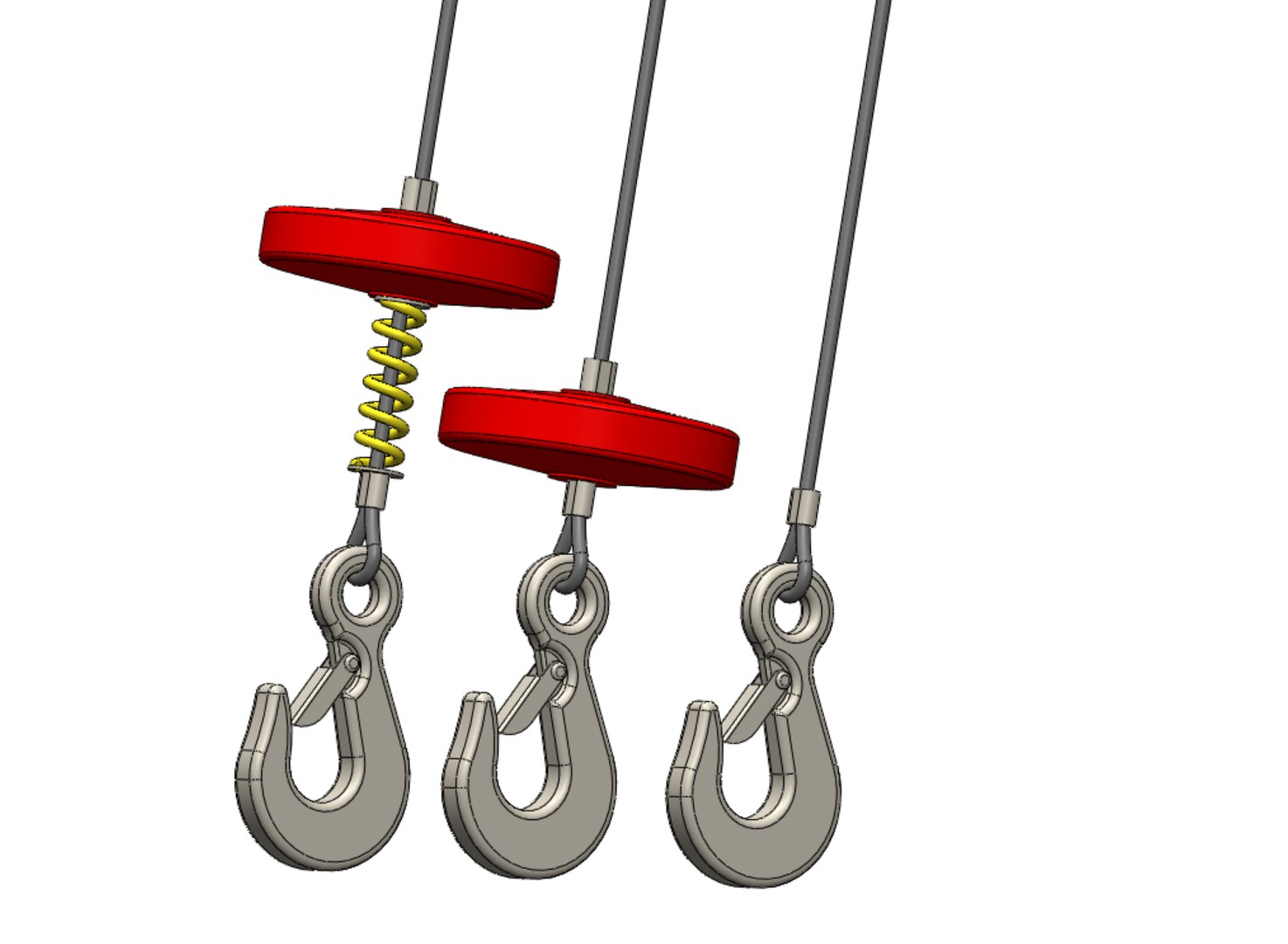 3D STANDARD LIFTING CRANE STEEL HOOK HOIST WIRE ROPE SLING CABLE ...