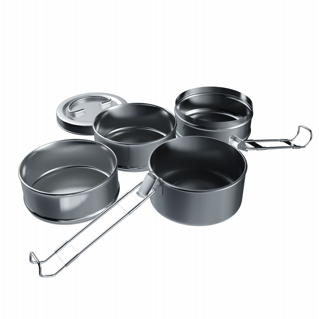 Indian Style Silver Tiffin Box 3D Model - TurboSquid 1974335
