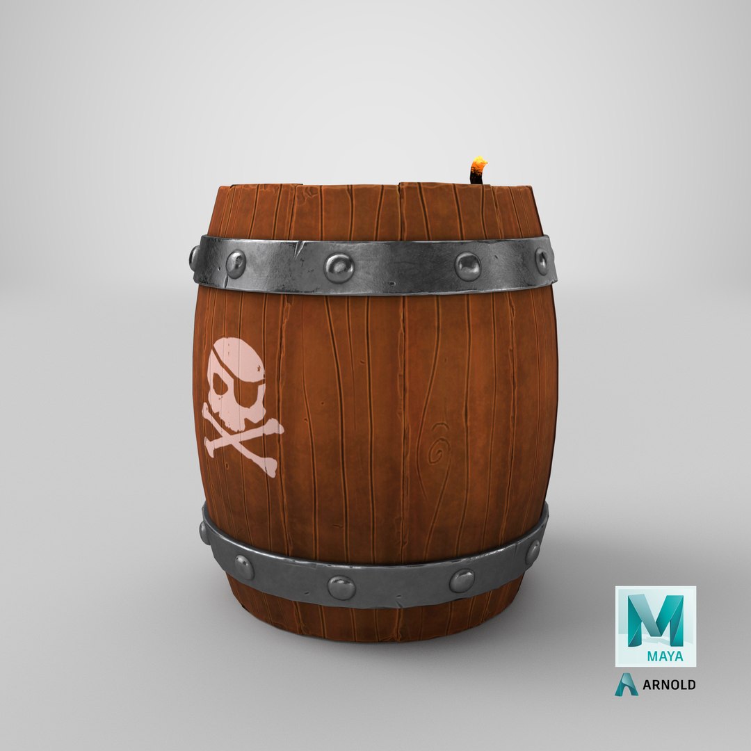 Stylized Gunpowder Keg Model - TurboSquid 1839805