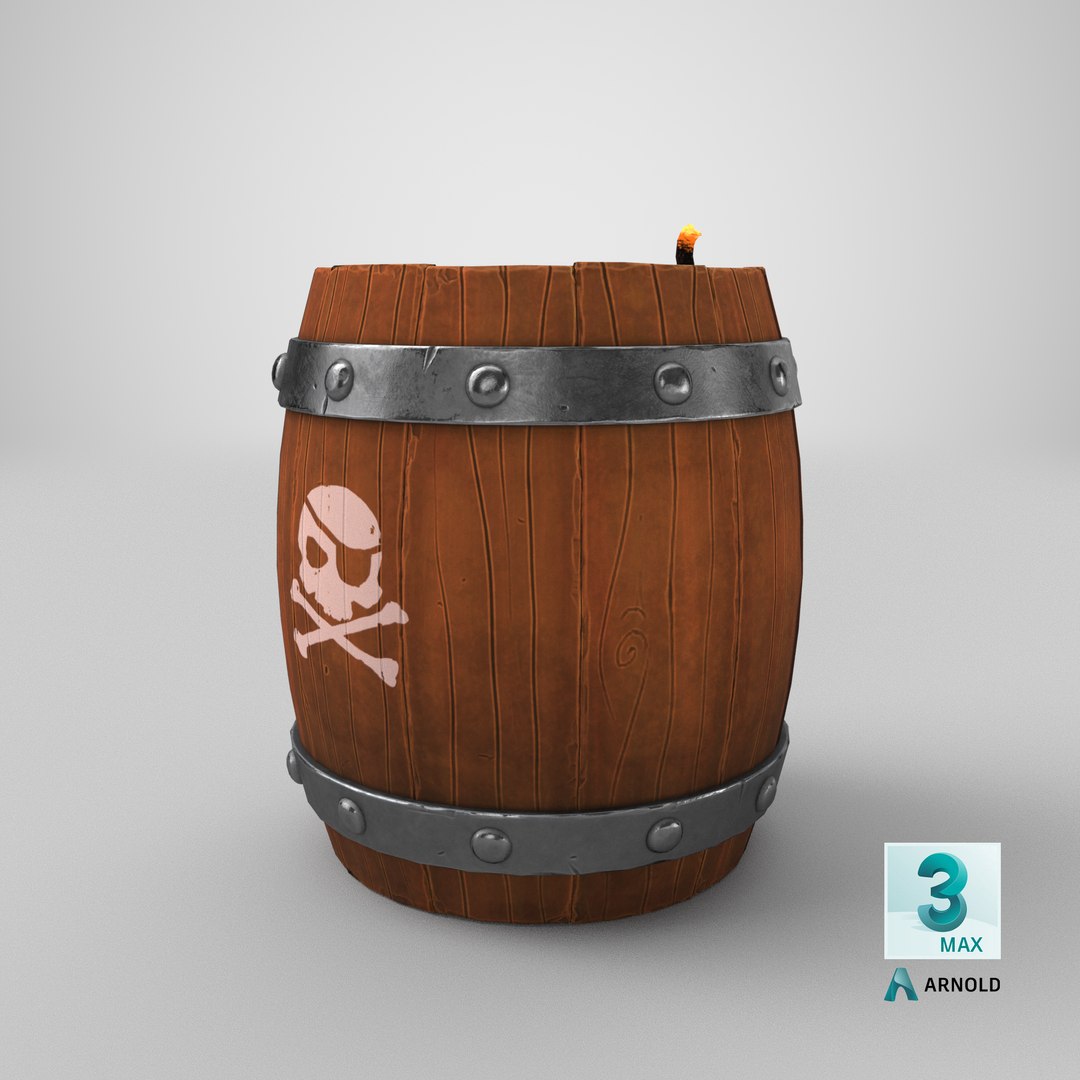 Stylized Gunpowder Keg Model - TurboSquid 1839805