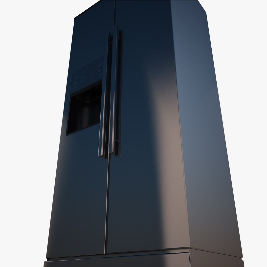 3ds Max Double Door Refrigerator