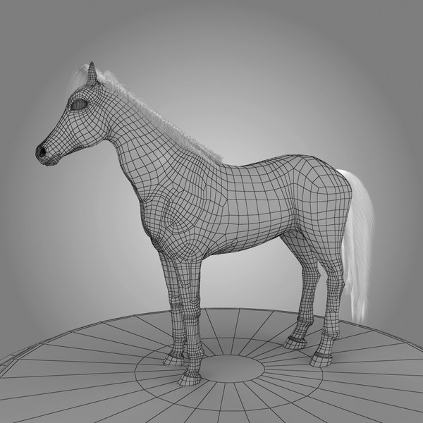 3d model of realistic horse