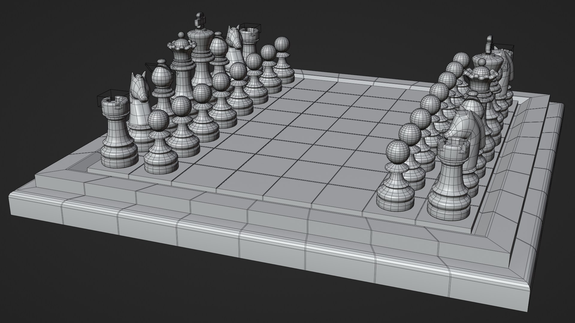 Chess Set Model - TurboSquid 2233742