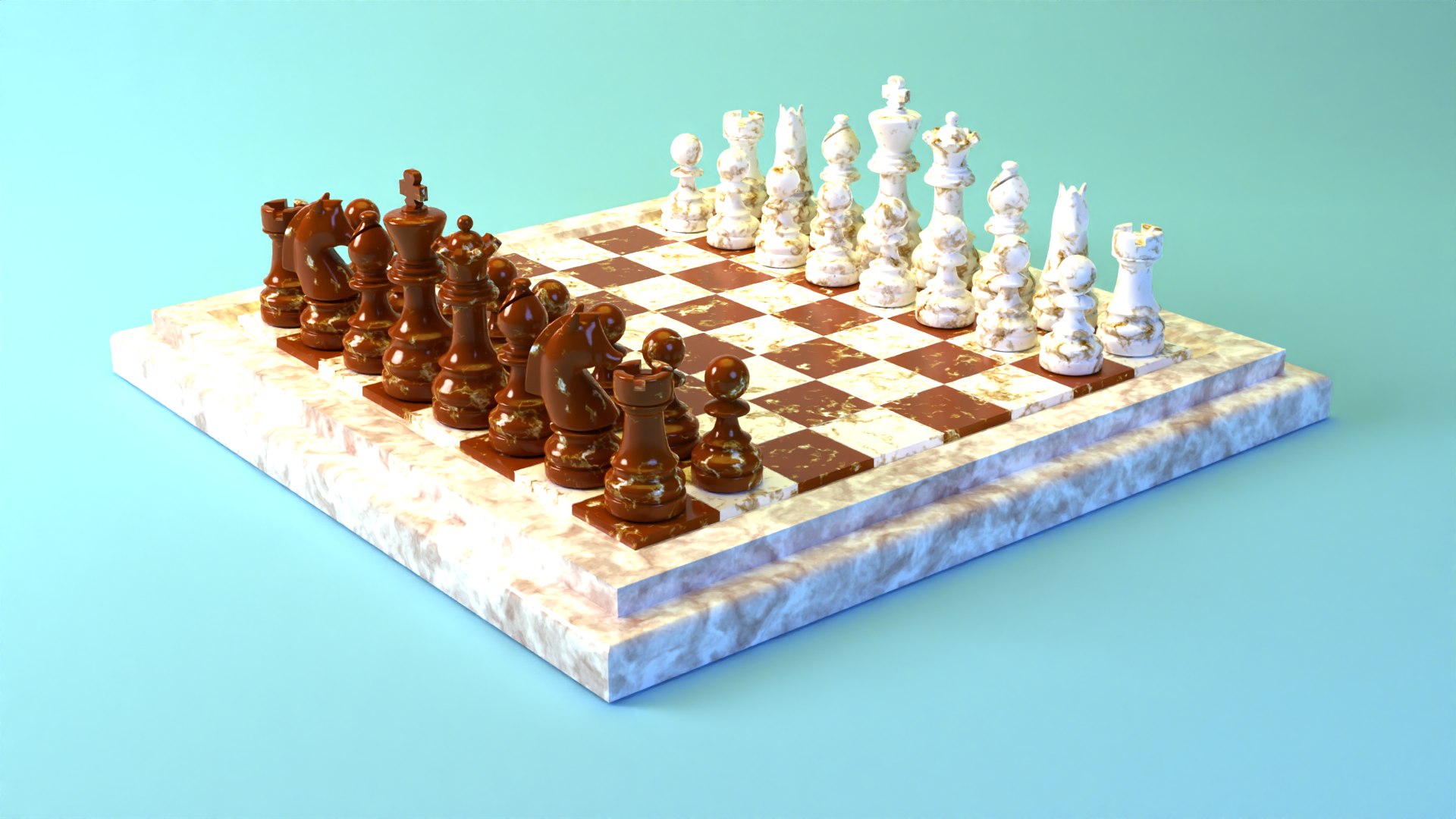 Chess Set Model - TurboSquid 2233742