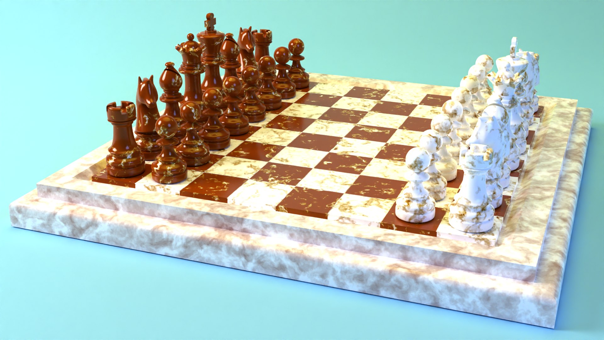 Chess Set Model - TurboSquid 2233742