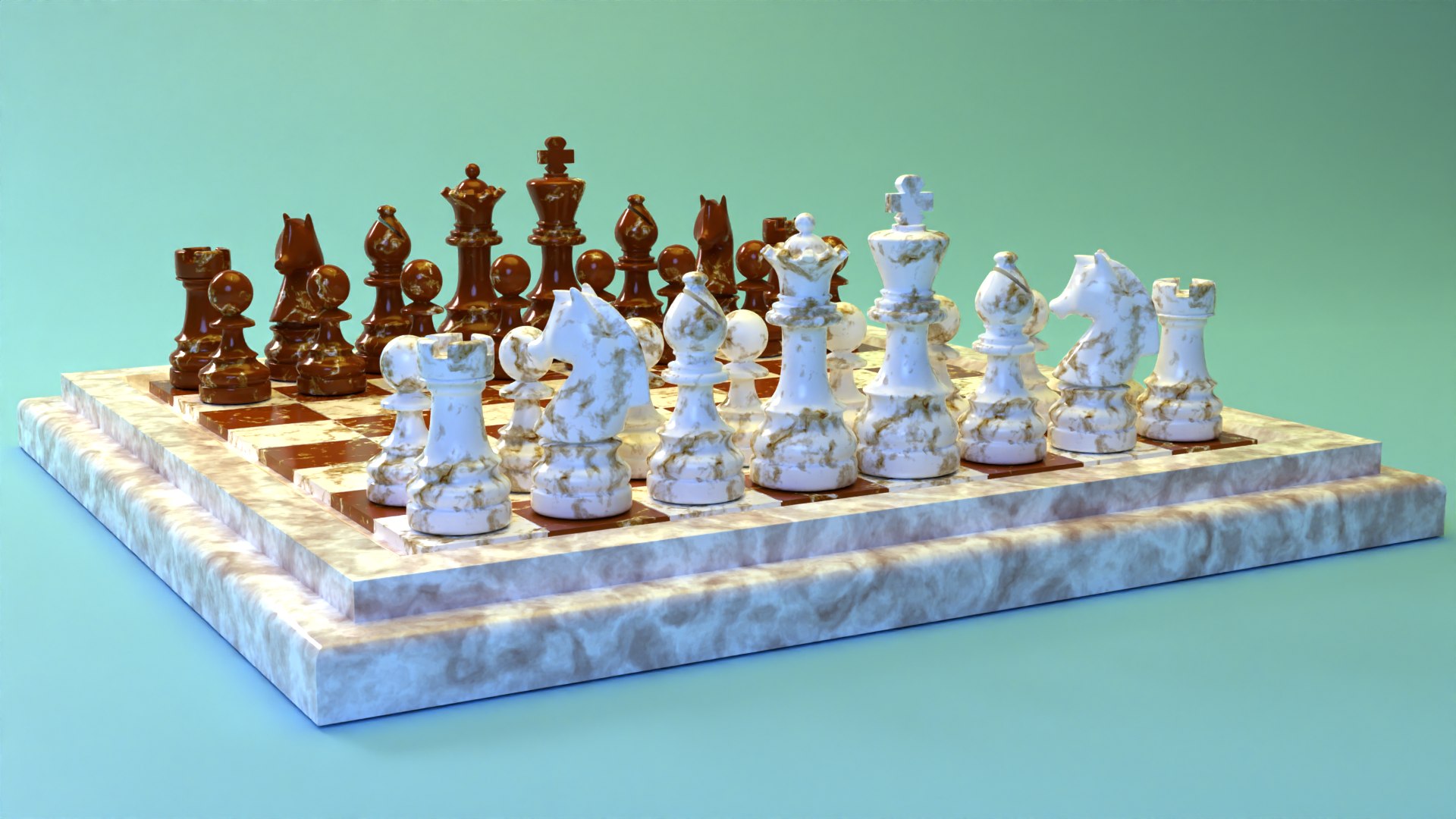Chess Set Model - TurboSquid 2233742