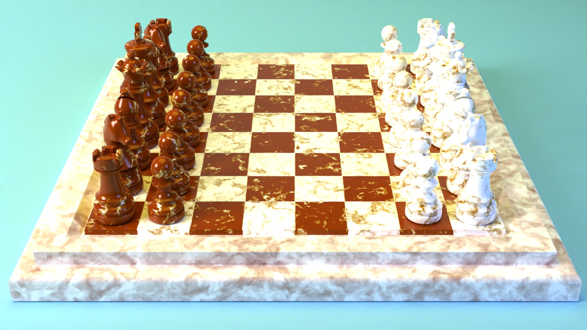 Chess Set Model - TurboSquid 2233742