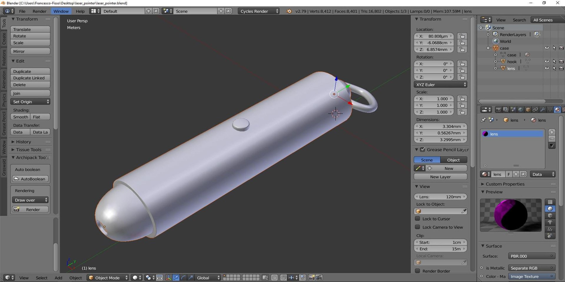 Laser Pointer 3D Model - TurboSquid 1399711