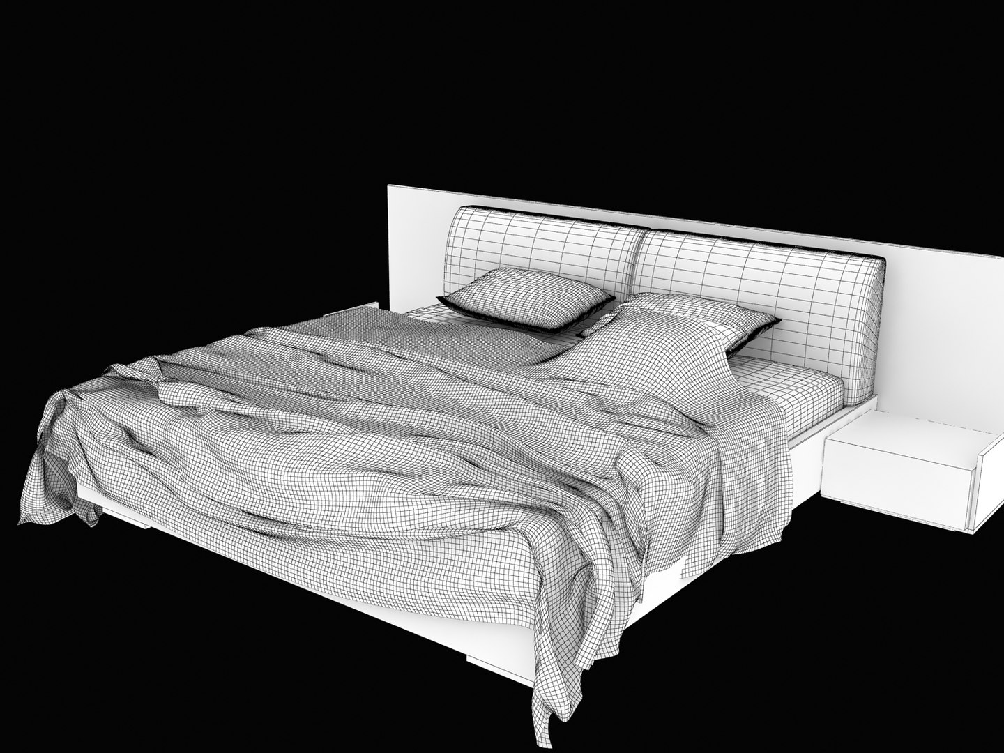 3D bed - TurboSquid 698261