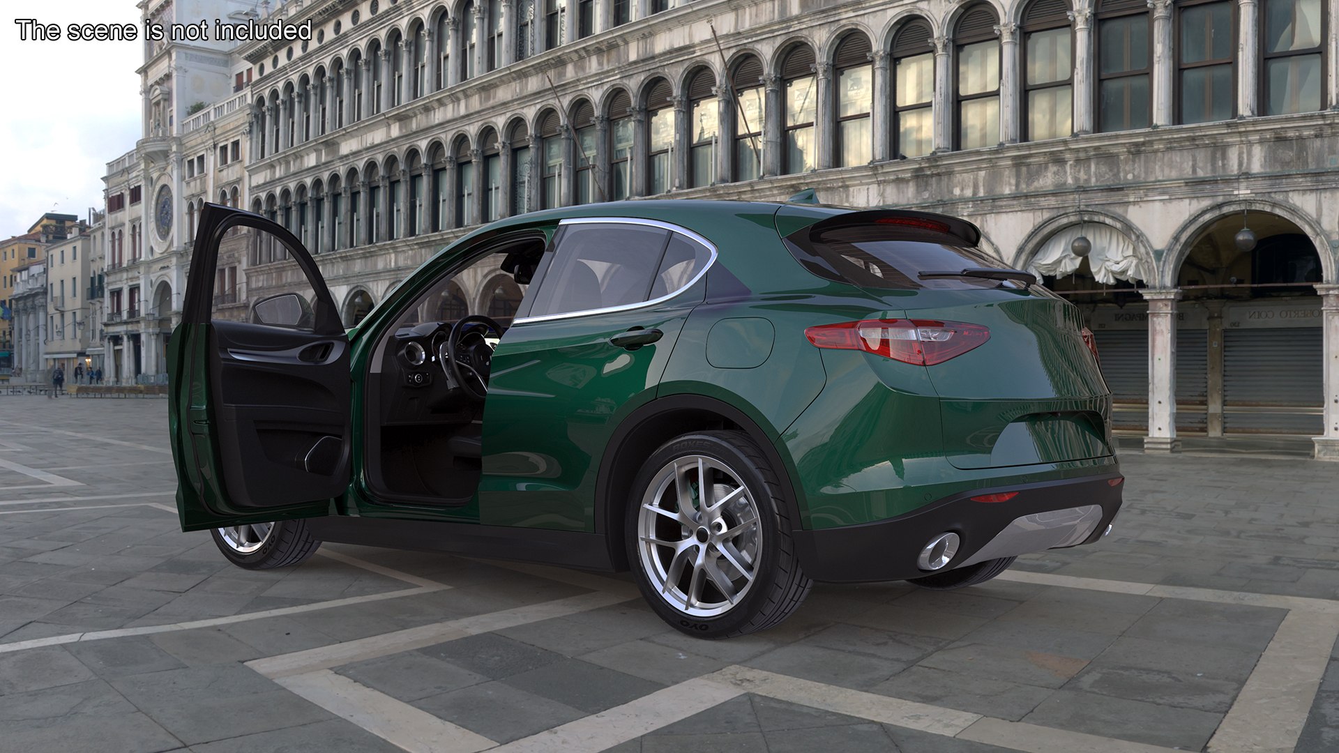 Modern Urban Green Crossover Simplified 3D Model - TurboSquid 2384778