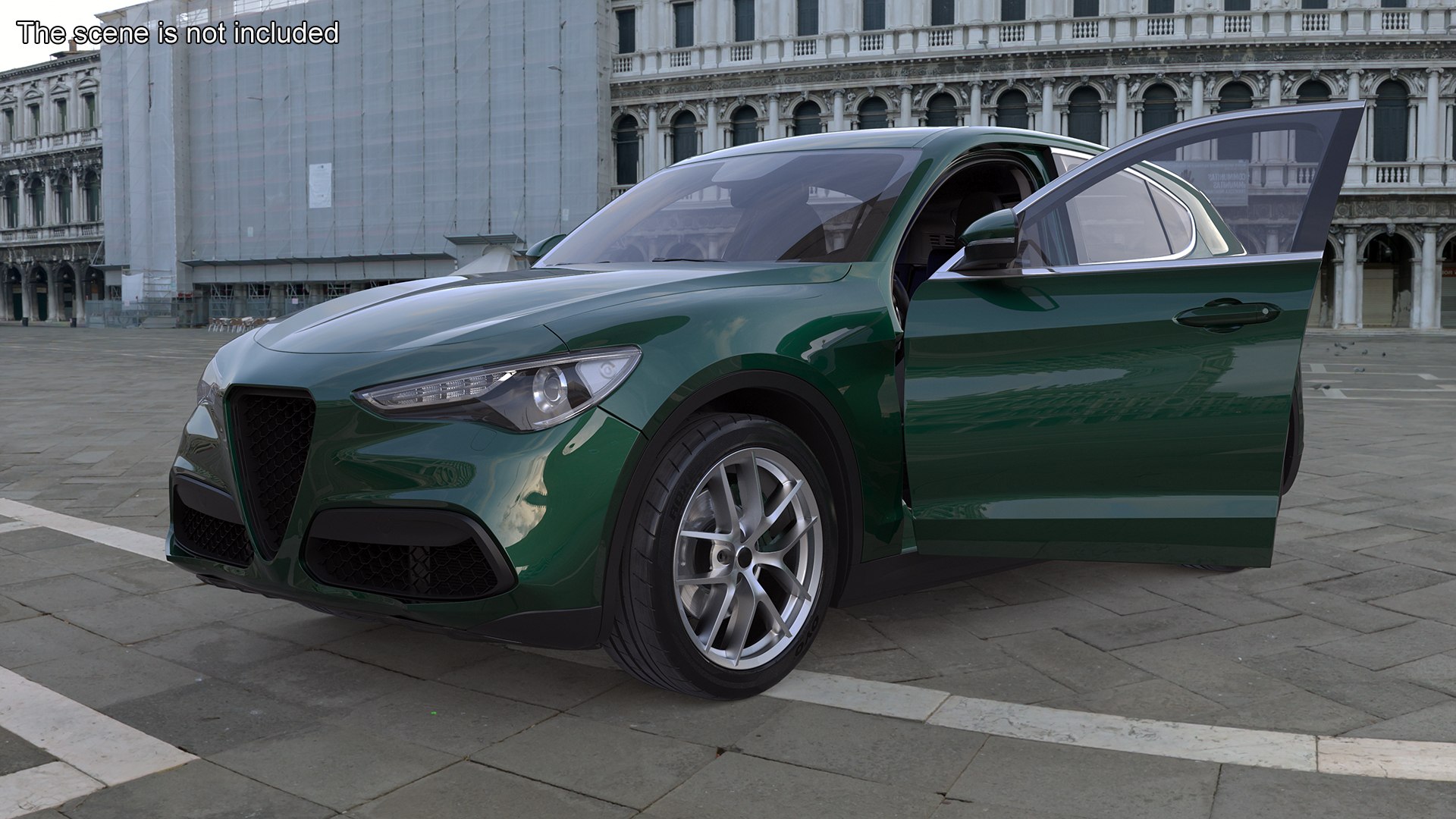 Modern Urban Green Crossover Simplified 3D Model - TurboSquid 2384778