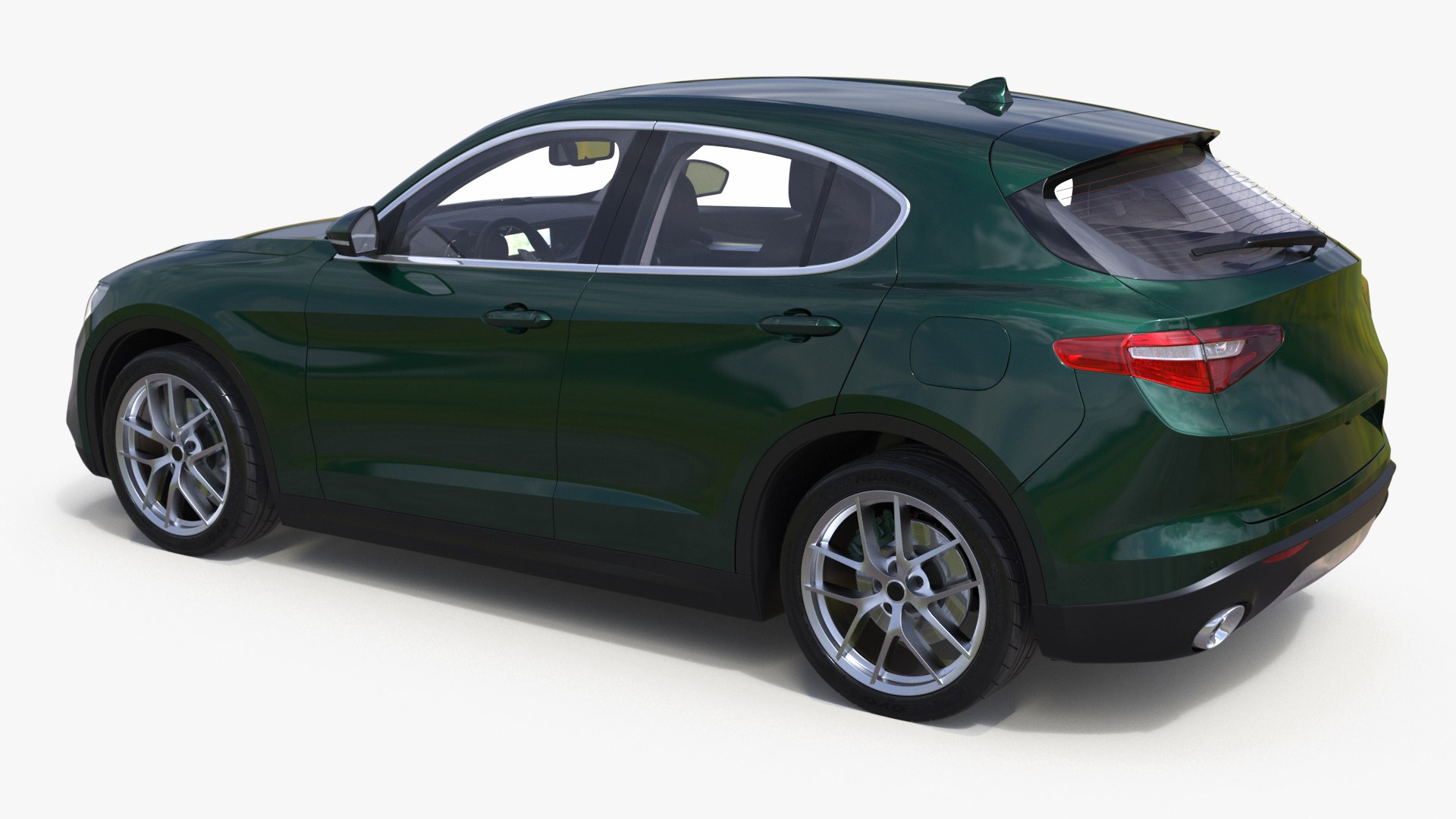 Modern Urban Green Crossover Simplified 3D Model - TurboSquid 2384778