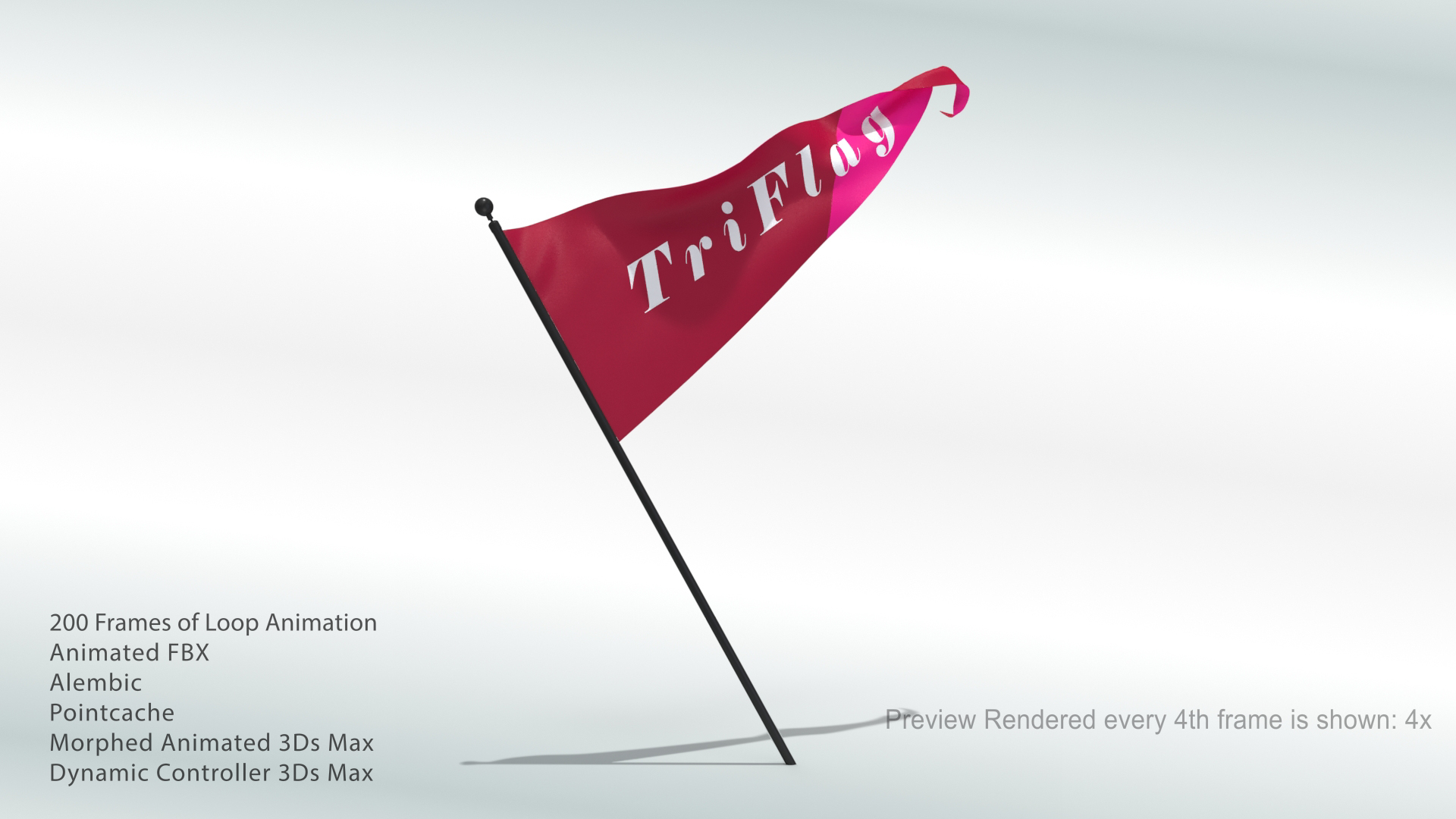 3D Flag Tri Model - TurboSquid 1688620