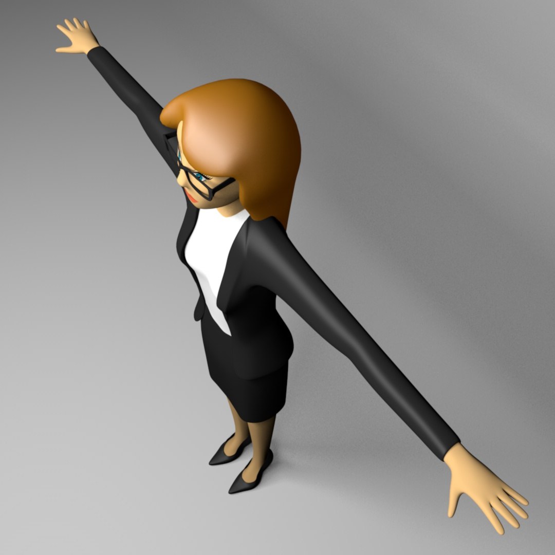 3D Business Woman Model - TurboSquid 1440573