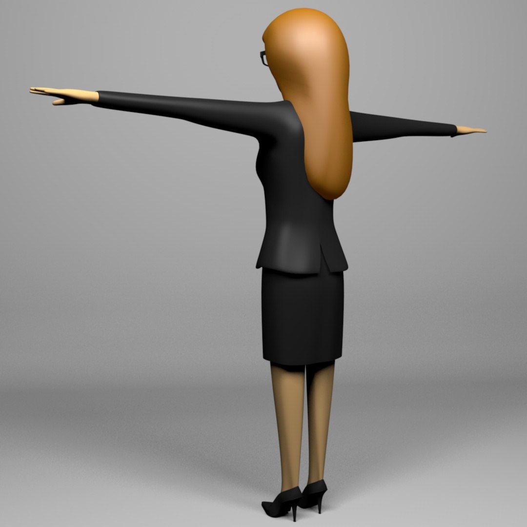 3D Business Woman Model - TurboSquid 1440573