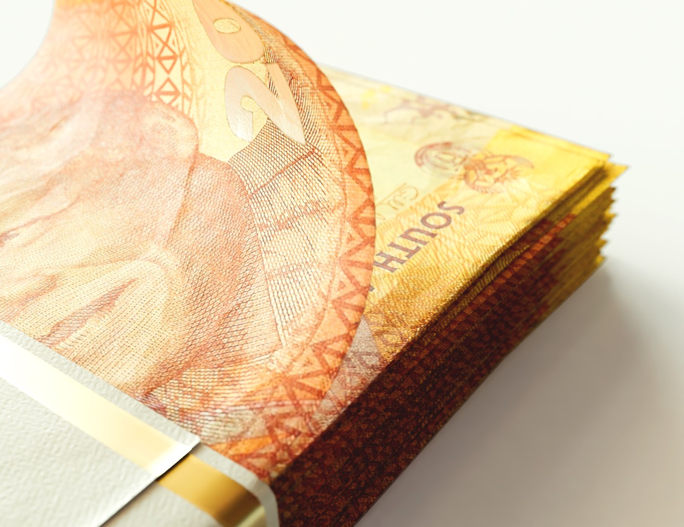 3D Cash Bundle South Africa Rand - TurboSquid 2147669