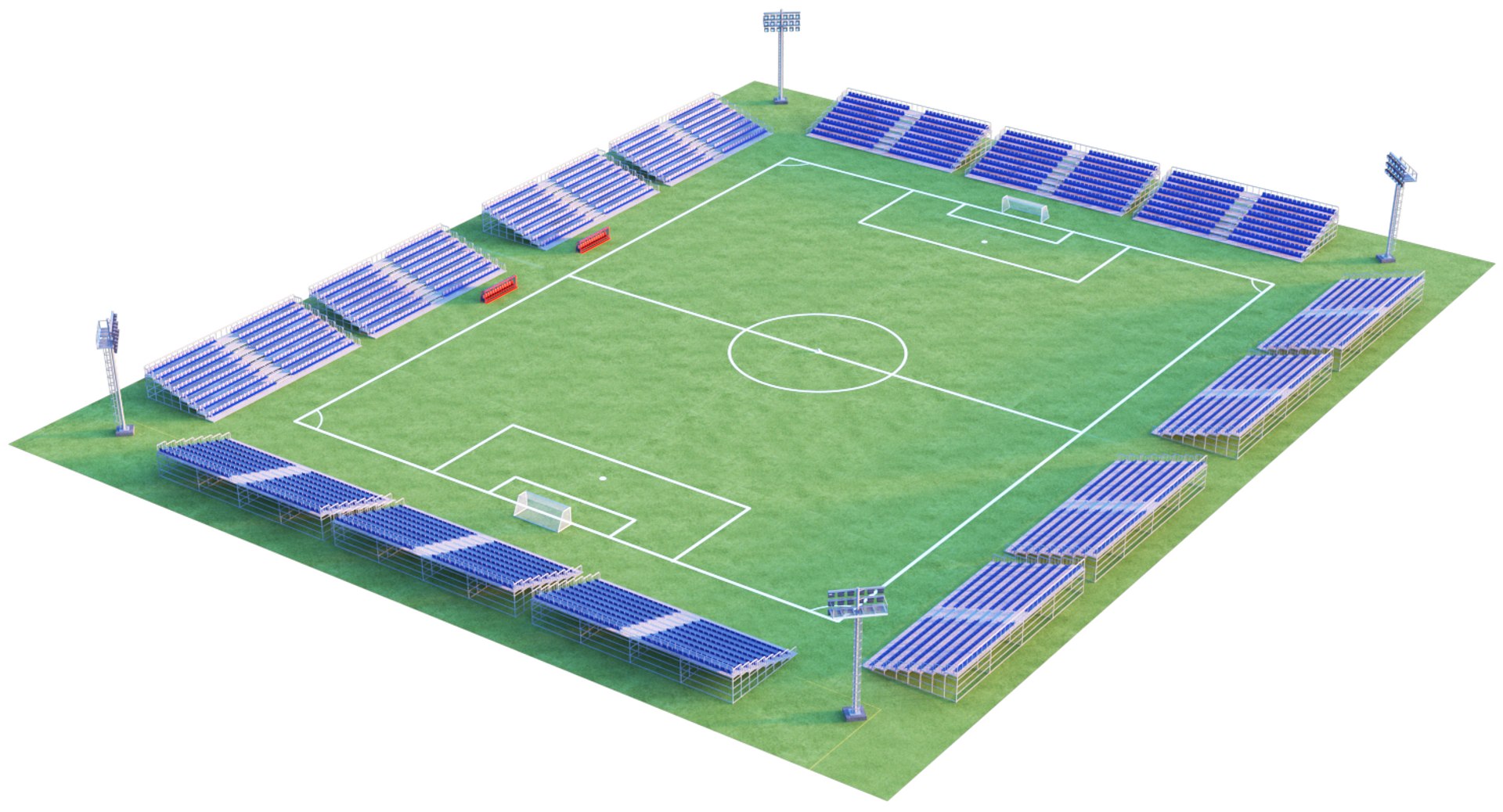 Soccer Pitch 3D Model - TurboSquid 1303232