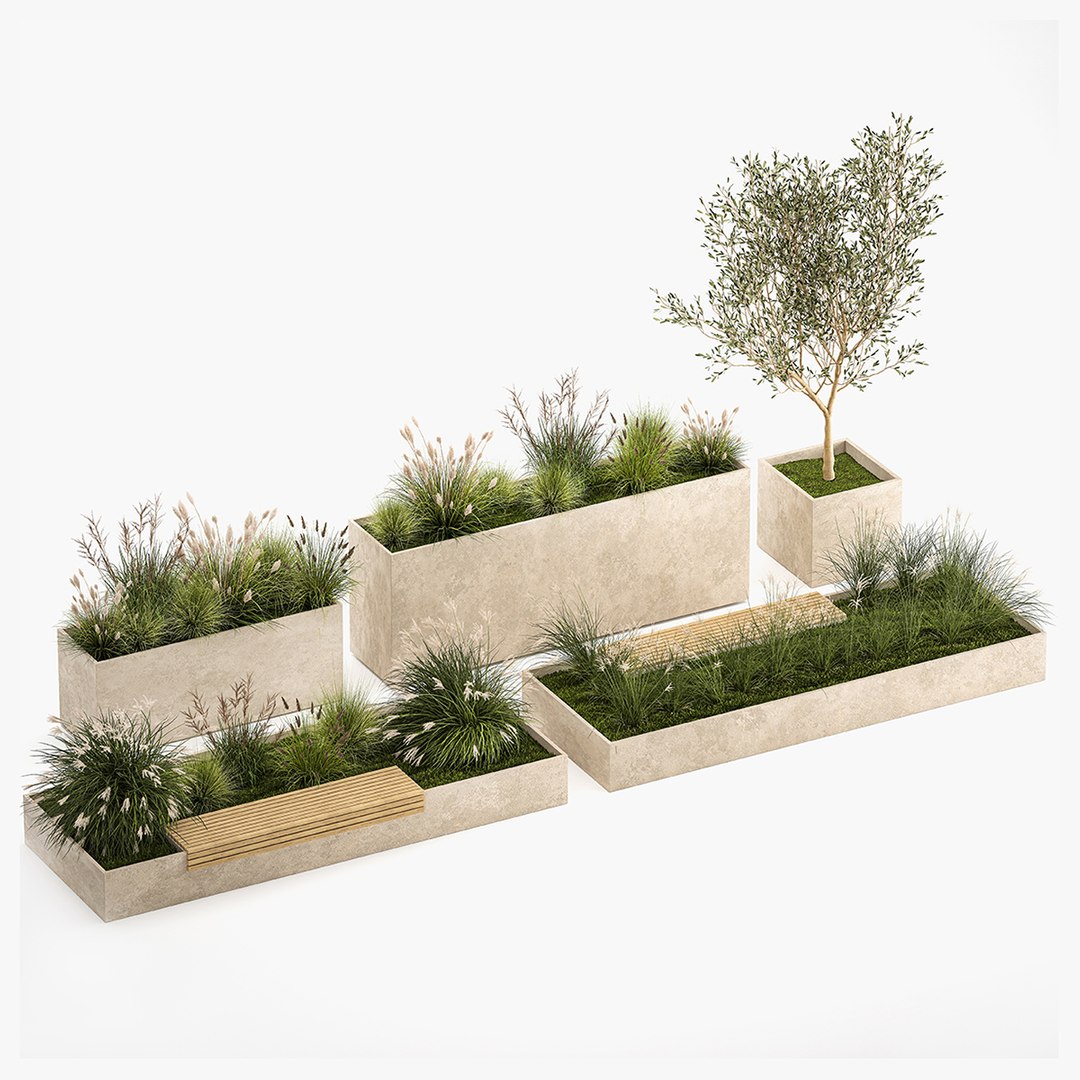 Bushes For Landscaping And Urban Environments 1141 3D model ...