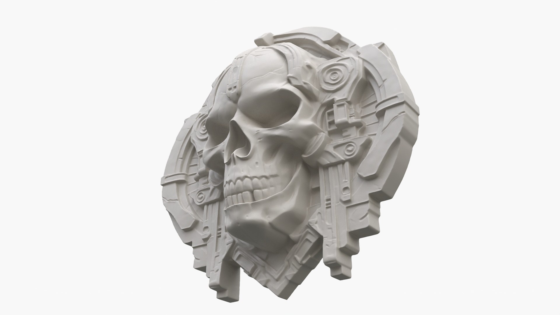3D Techno Totem Skull 3 - TurboSquid 2204511