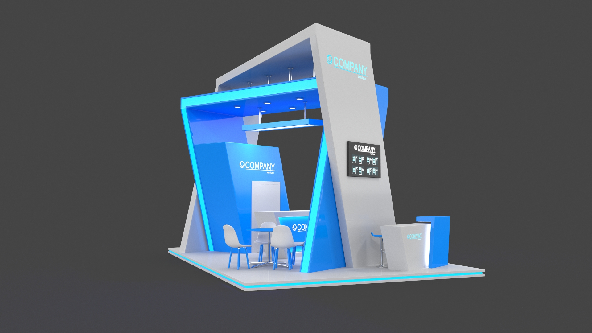 3D Exhibition Stand 2 Model - TurboSquid 2027194