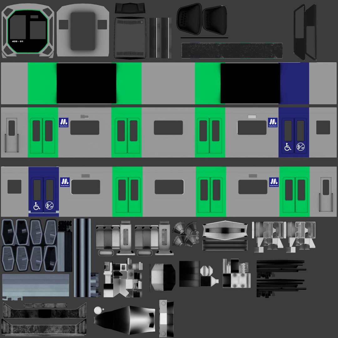 3D Osaka Metro Train 400 Series 3D Model - TurboSquid 2240402