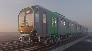 Japan Train Takyo Metro Subway 6000 02 Low-poly 3D Model Model ...