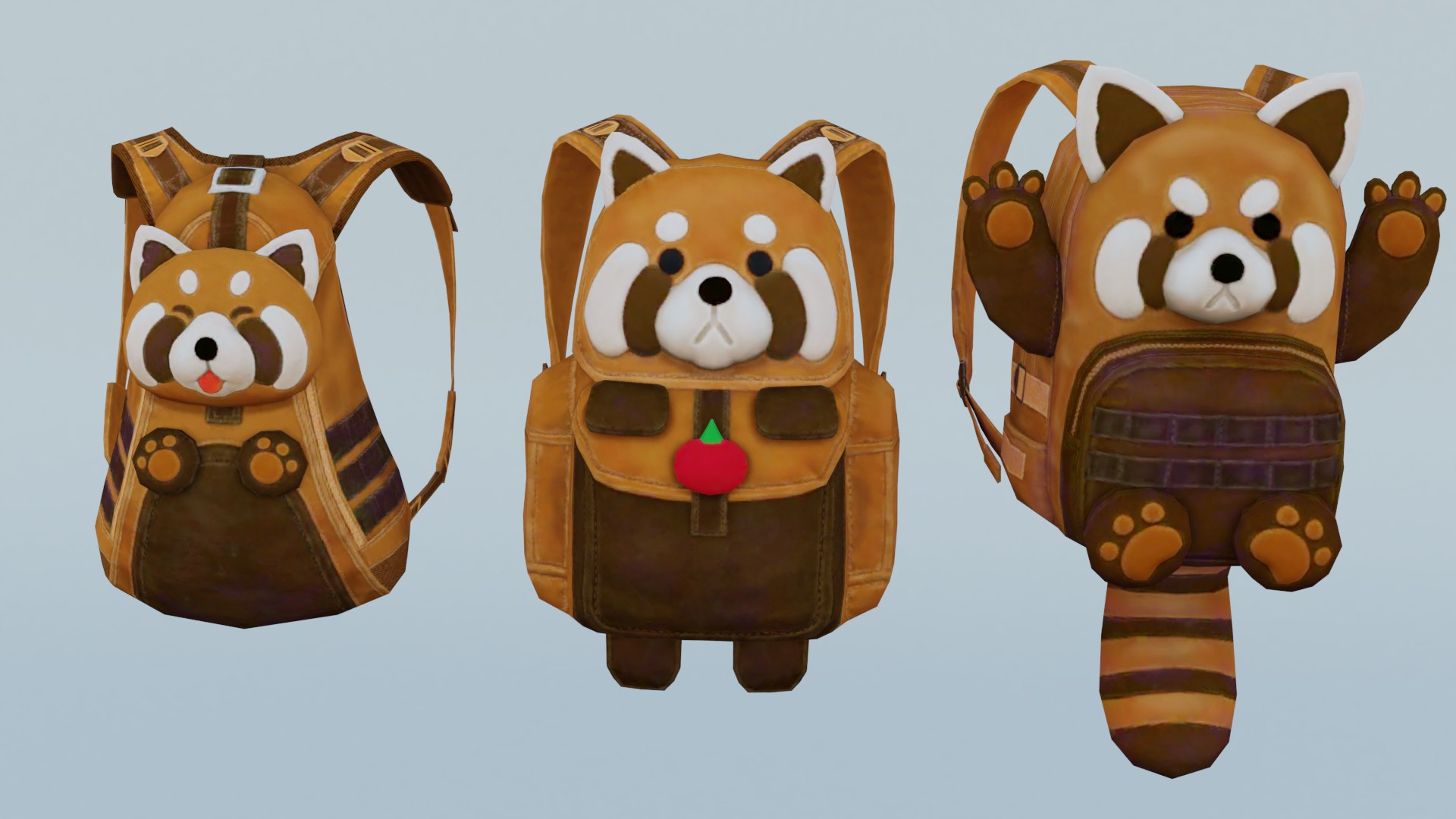 modelo 3d Bolsa 3x Mochila Rowdy Red Panda - TurboSquid 1837482