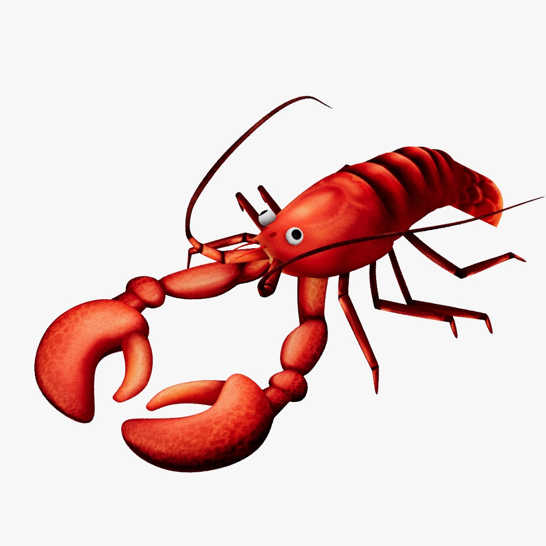 3D Model Lobster Cartoon Animate - TurboSquid 2365705