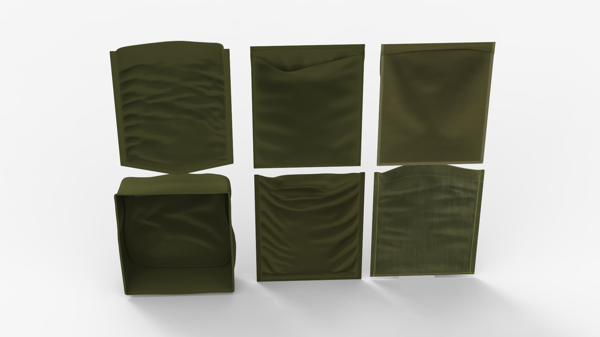 Pockets Fabrics Collection 3D Model - TurboSquid 2108199