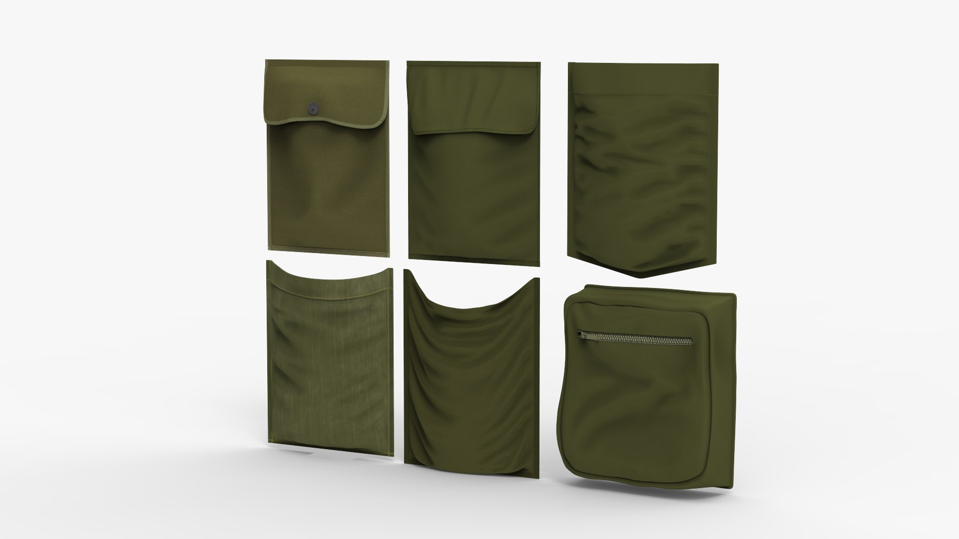 Pockets Fabrics Collection 3D Model - TurboSquid 2108199